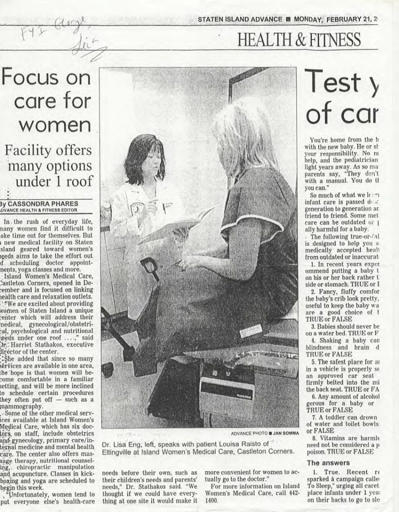 Bio: Dr. Lisa Eng – Birthing Center of New York